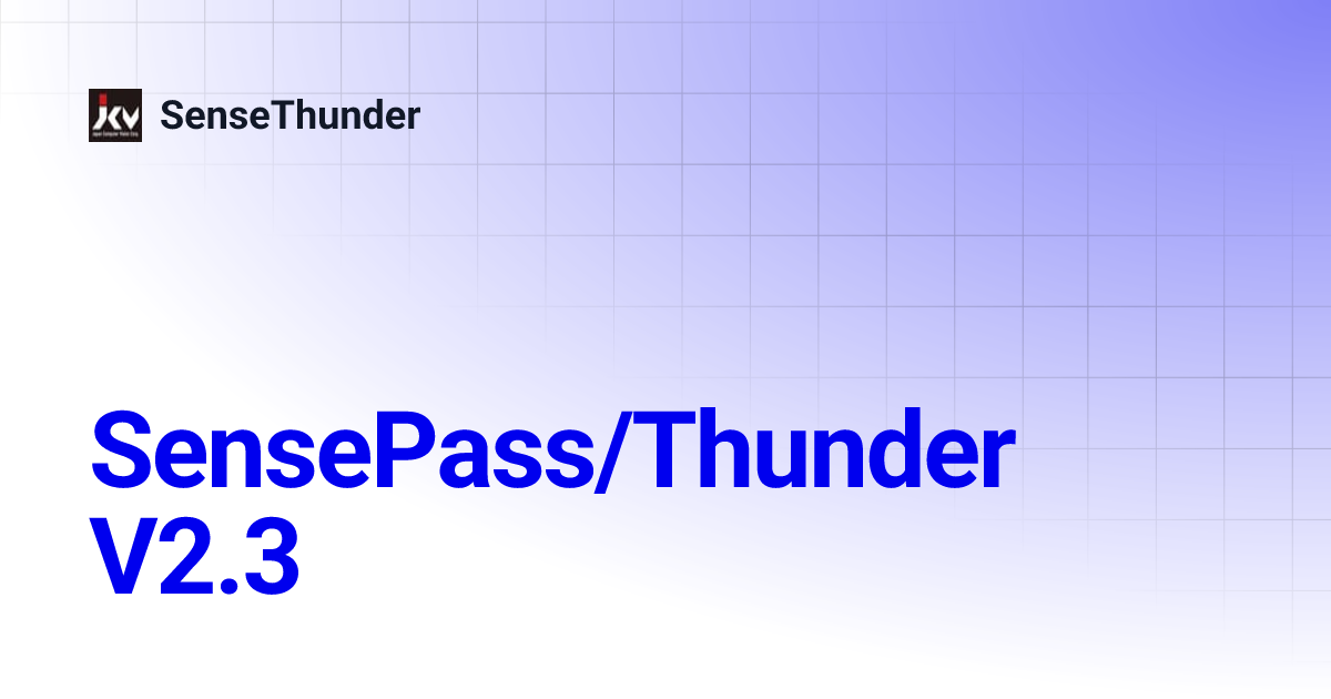 SensePass/Thunder V2.3 | SenseThunder